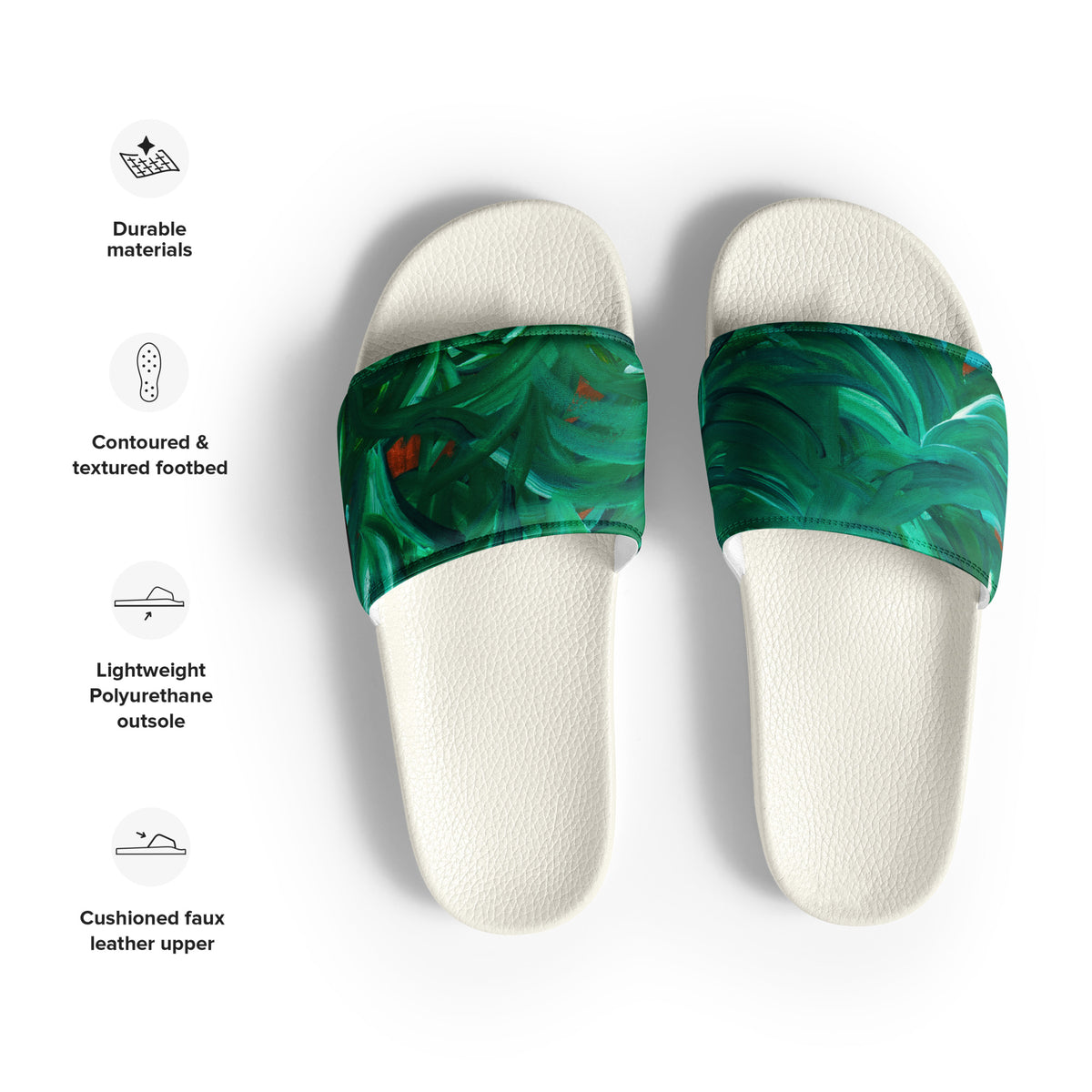 Women's slides with artwork by Lydia Townsend – Art From the Streets